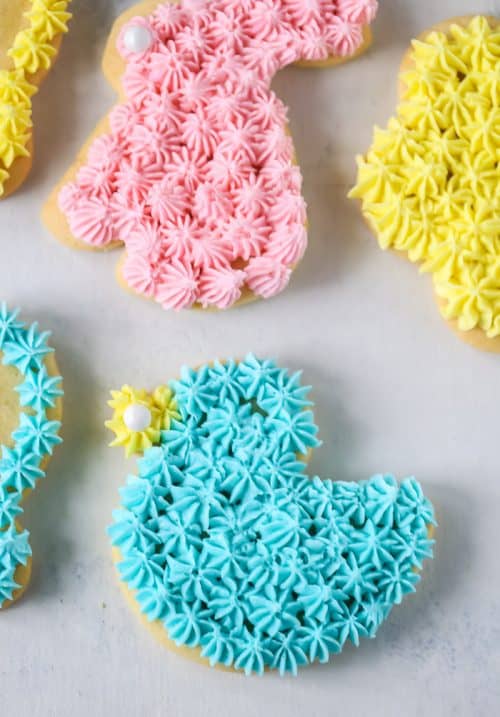 Colorful Spring Cookies for Easter - Buttercream Sugar Cookies