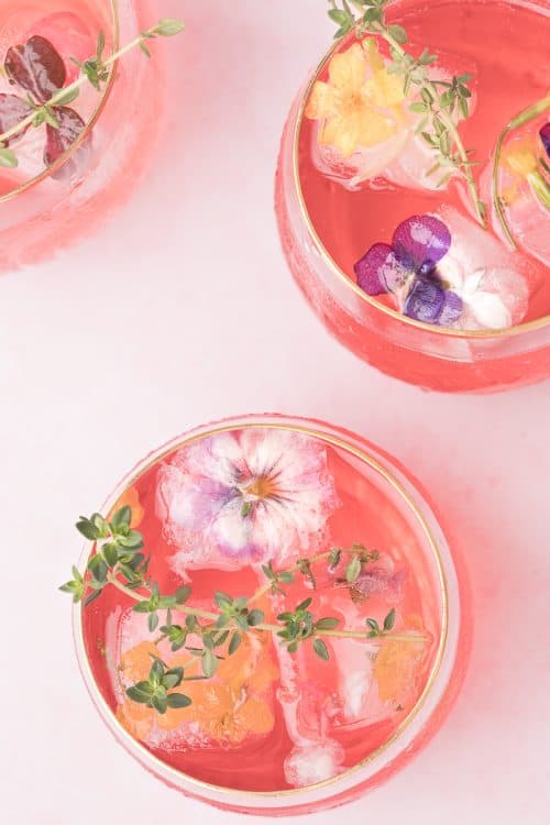 Edible Flower Ice Cubes - A Classic Twist