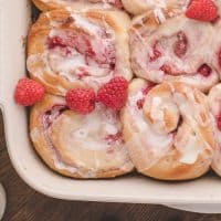 Raspberry Sweet Rolls with Lemon Glaze - A Classic Twist