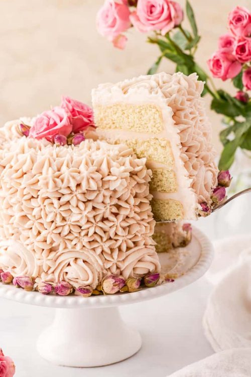 Vanilla Rose Cake - A Classic Twist