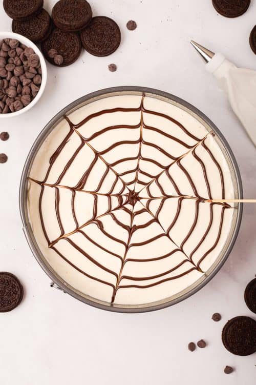 No-Bake Spider Web Cheesecake - A Classic Twist