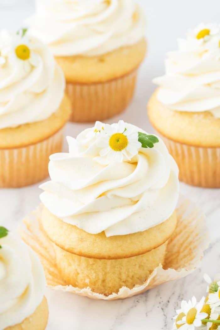 Chamomile Cupcakes with Honey Buttercream Frosting - A Classic Twist