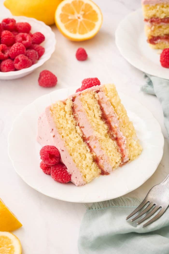 Lemon Raspberry Layer Cake - A Classic Twist