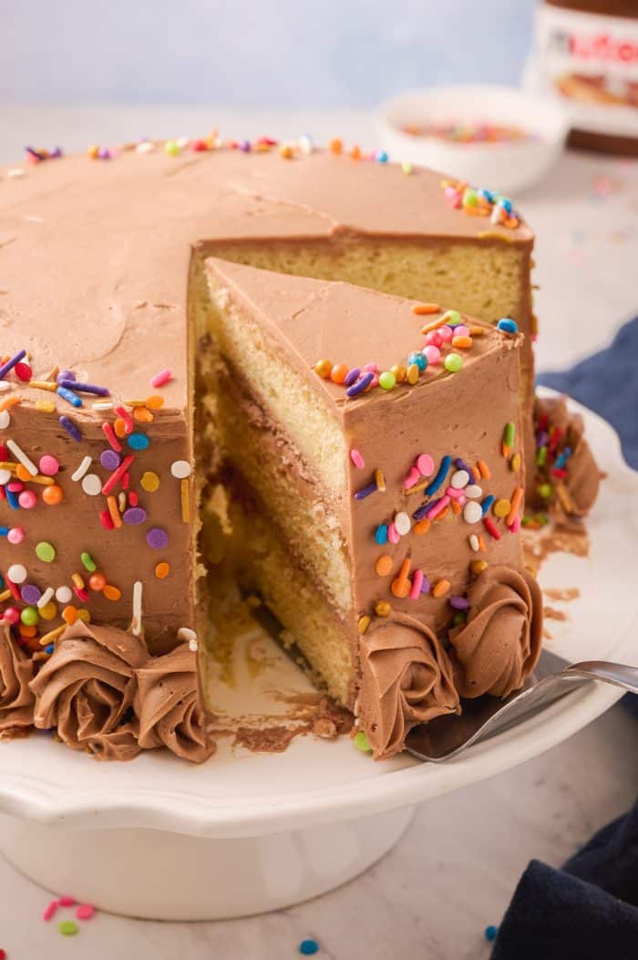 Vanilla Bean Cake with Nutella Frosting - A Classic Twist