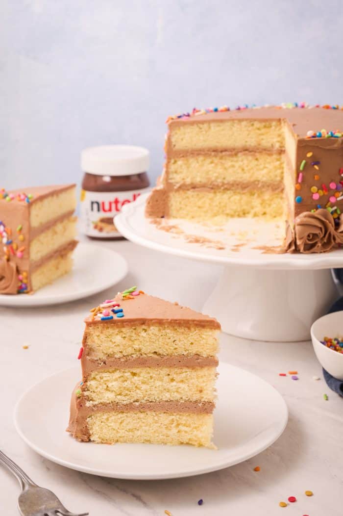 Vanilla Bean Cake with Nutella Frosting - A Classic Twist