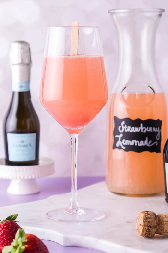 Strawberry Popsicle Prosecco Cocktail - A Classic Twist