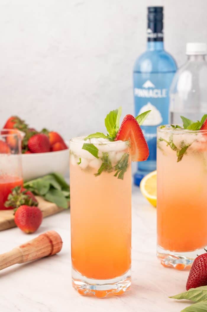 Strawberry Basil Sparkler - A Classic Twist