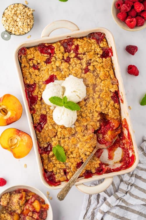 Peach Raspberry Crumble - A Classic Twist