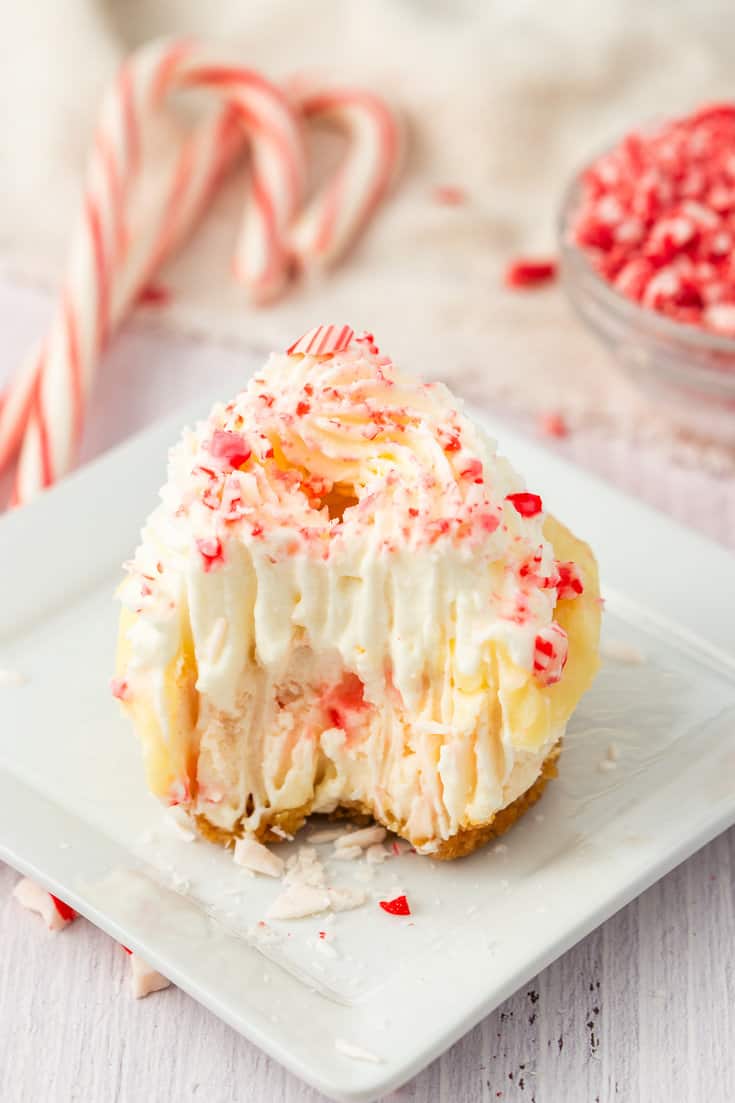 Mini White Chocolate Peppermint Cheesecakes - A Classic Twist