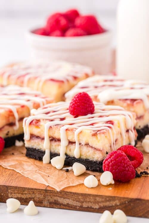 White Chocolate Raspberry Cheesecake Bars - A Classic Twist