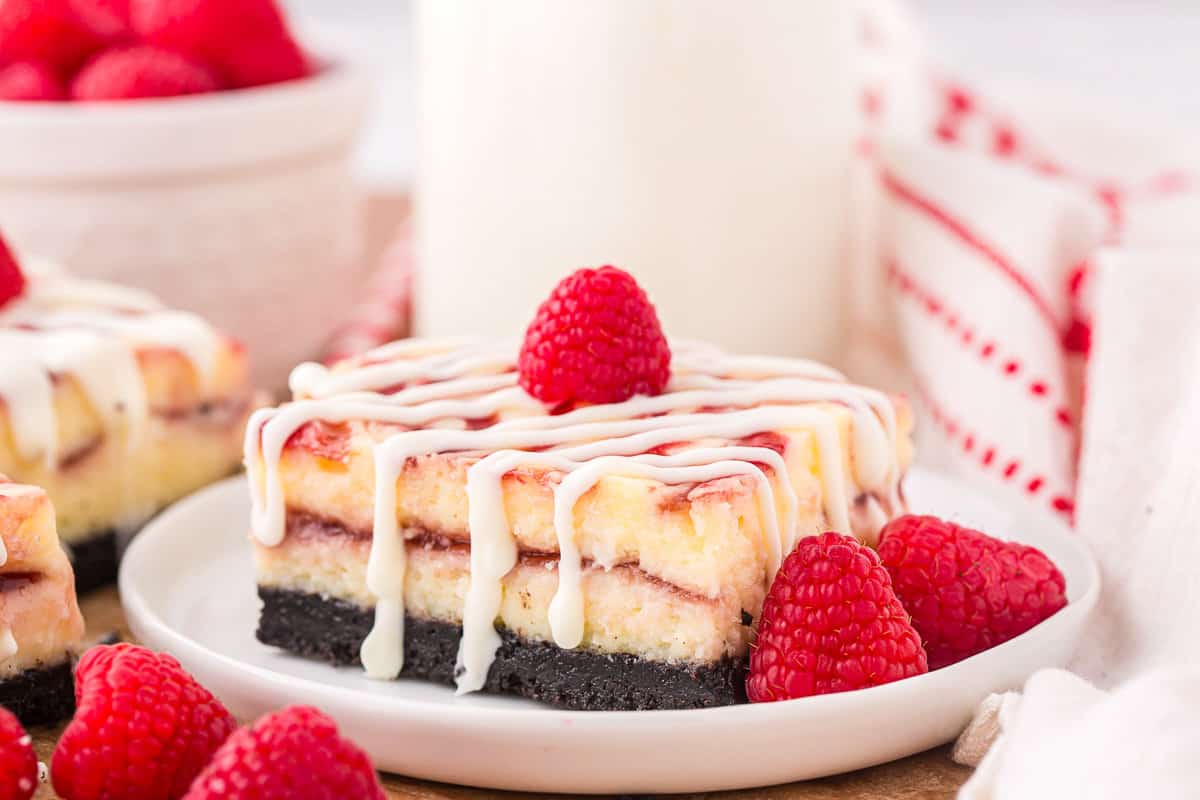 White Chocolate Raspberry Cheesecake Bars - A Classic Twist