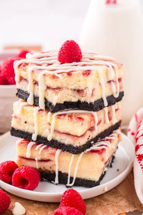 White Chocolate Raspberry Cheesecake Bars - A Classic Twist