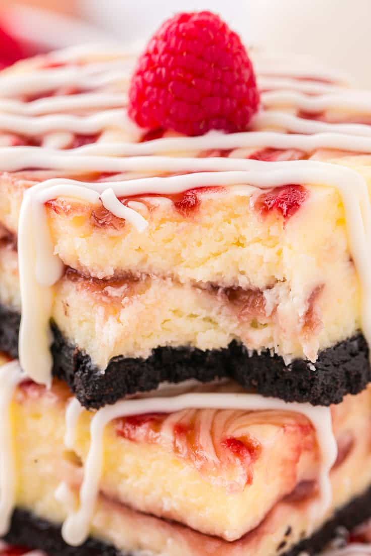 White Chocolate Raspberry Cheesecake Bars - A Classic Twist