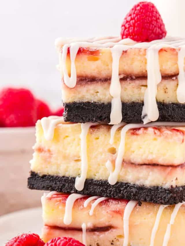 White Chocolate Raspberry Cheesecake Bars - A Classic Twist