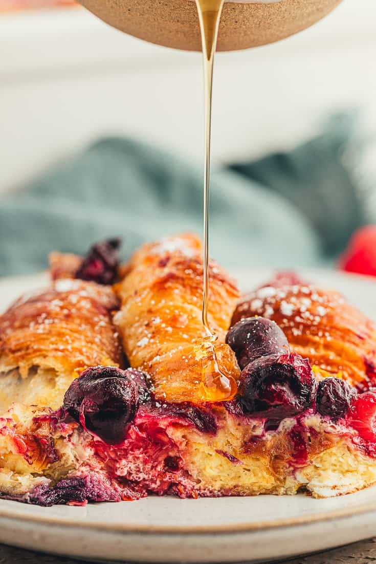 Croissant French Toast Bake with Berries - A Classic Twist