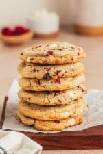 Raspberry and White Chocolate Cookies - A Classic Twist