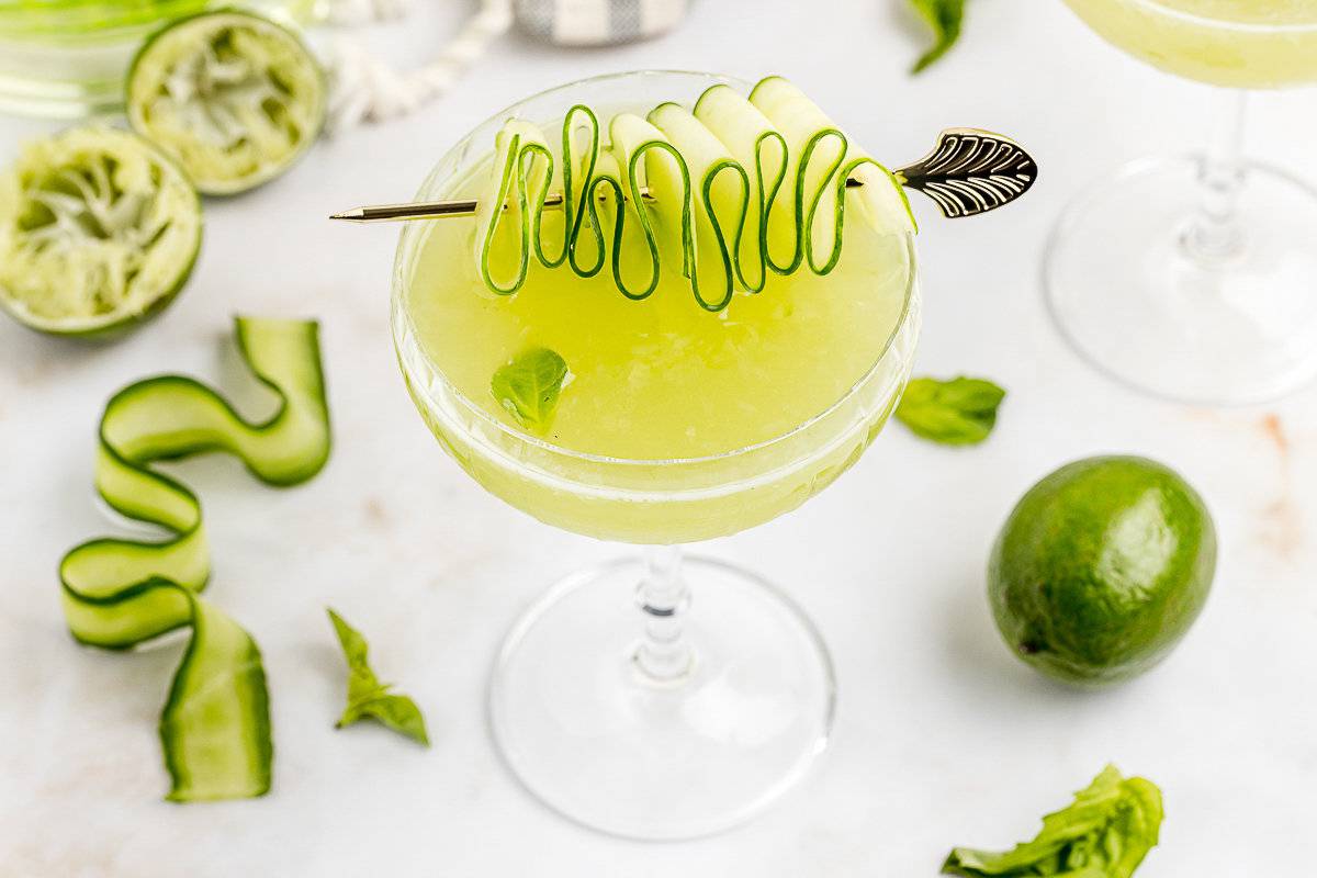 Cucumber Basil Gimlet - A Classic Twist