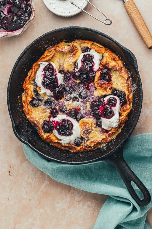 Blueberry Dutch Baby Pancake - A Classic Twist