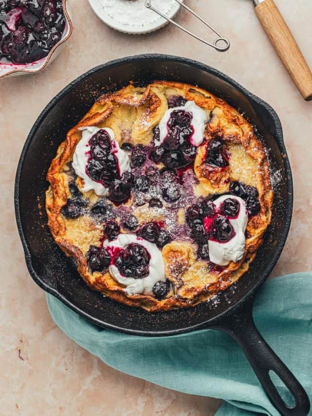 Blueberry Dutch Baby - A Classic Twist