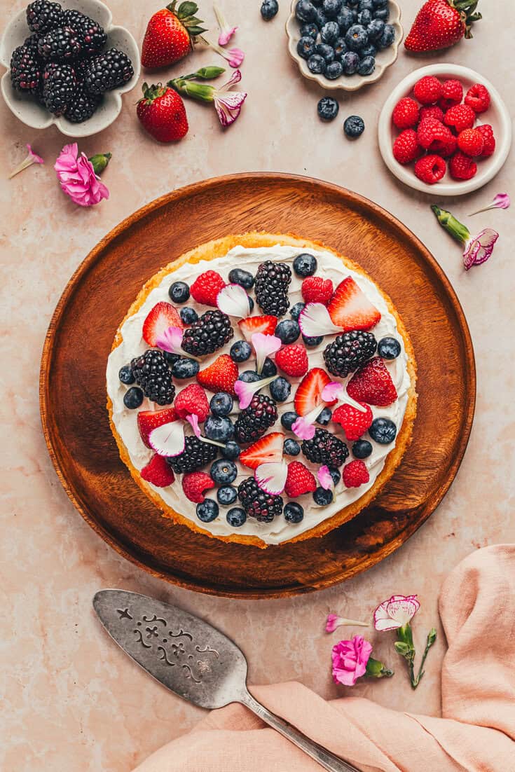 Berries and Cream Cake - A Classic Twist