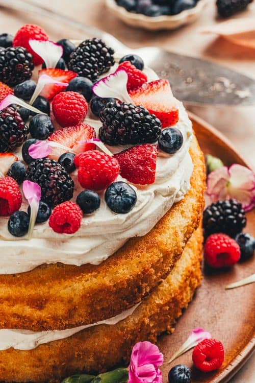 Berries and Cream Cake - A Classic Twist