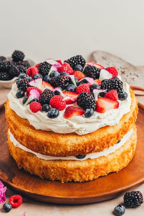 Berries and Cream Cake - A Classic Twist