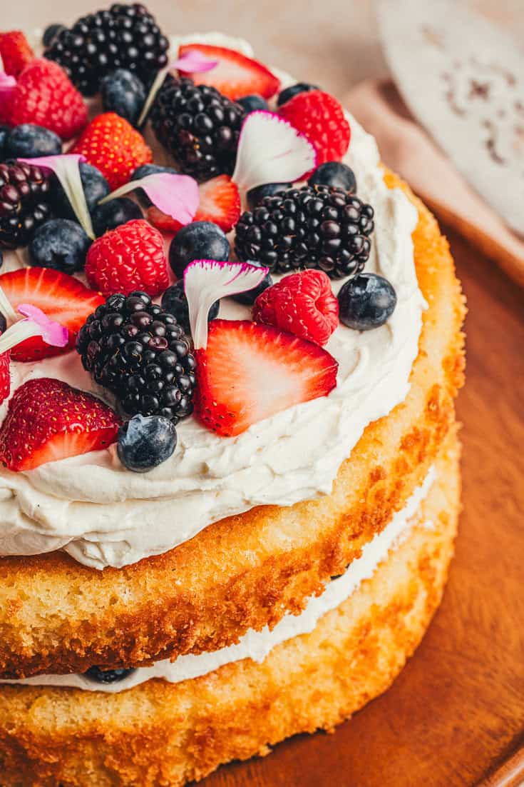 Berries and Cream Cake - A Classic Twist