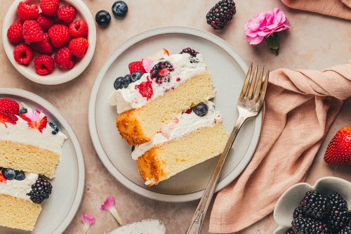 Berries and Cream Cake - A Classic Twist
