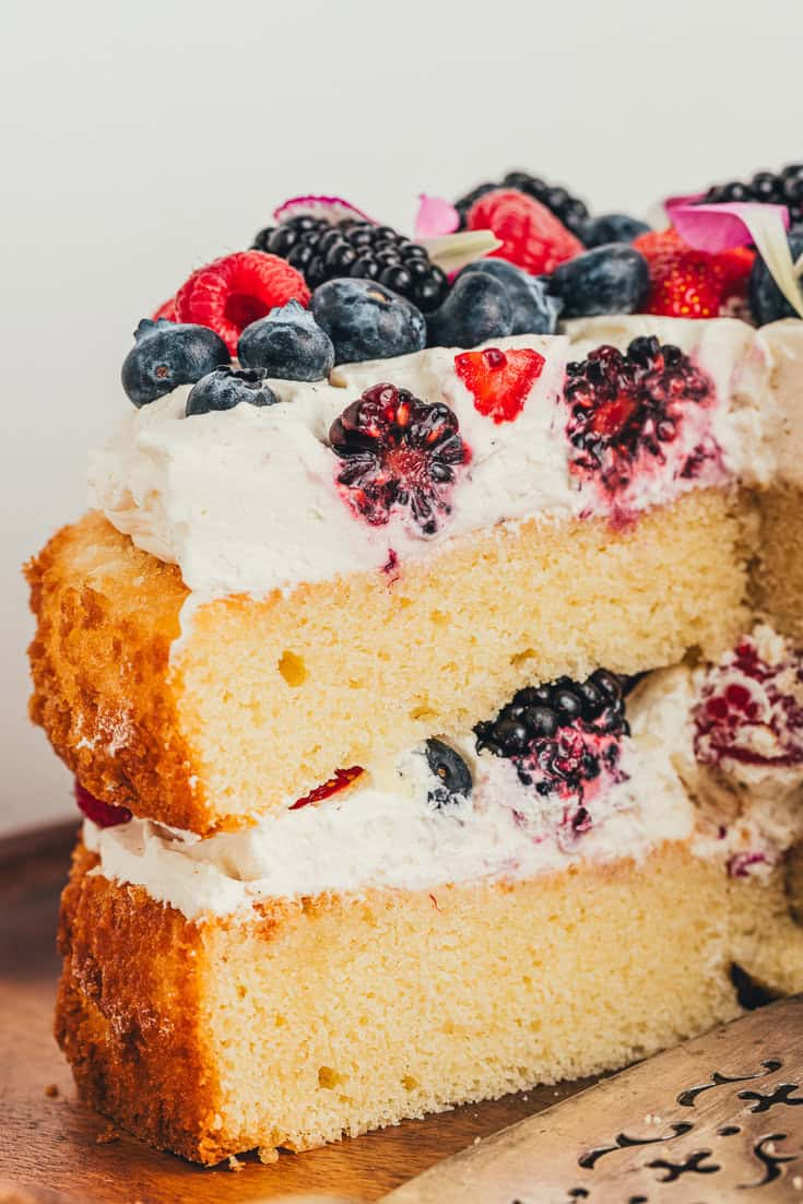 Berries and Cream Cake - A Classic Twist