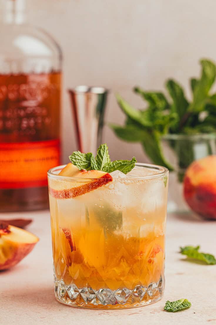Peach Bourbon Smash - A Classic Twist
